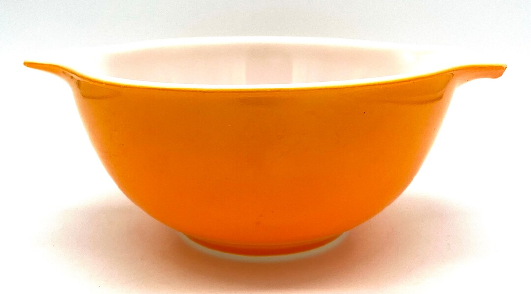 Vintage MCM 1970s Pyrex 442 Orange Cinderella Mixing Nesting Bowl 1 1/2 ...