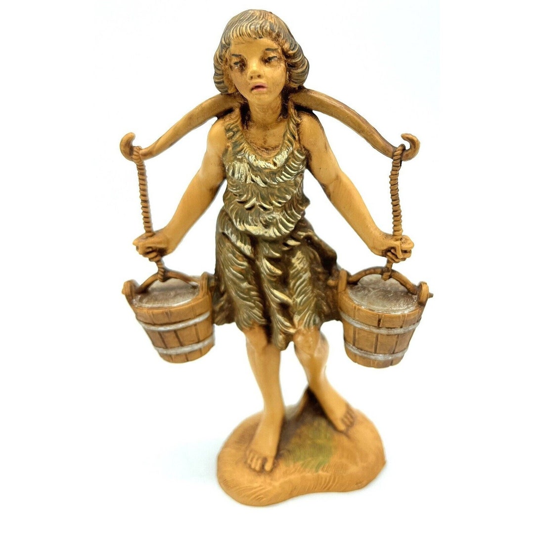 Vintage 1983 Fontanini Roman Noah Water Boy With Buckets 5" Scale Italy ...