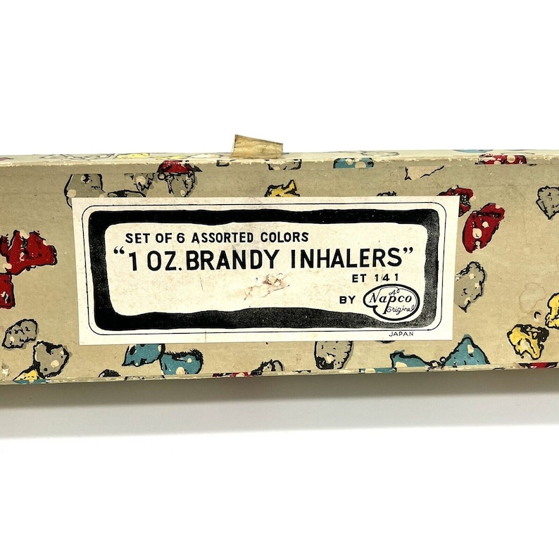 Napco MCM Original Brandy Etched Glass Inhalers Original Box 1 - Etsy