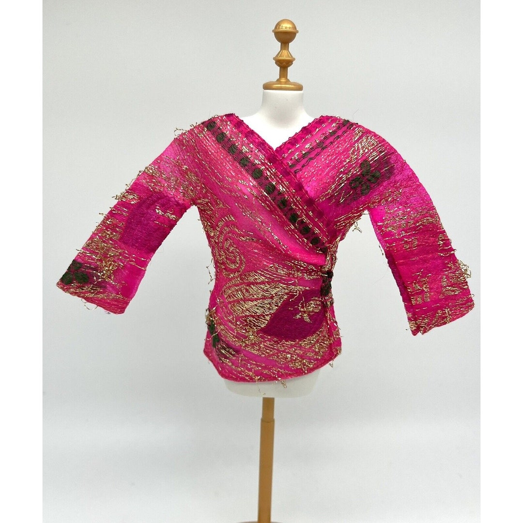 Vintage 1971 Barbie Bright n Brocade Pink Gold Metallic Shirt 1786 ...