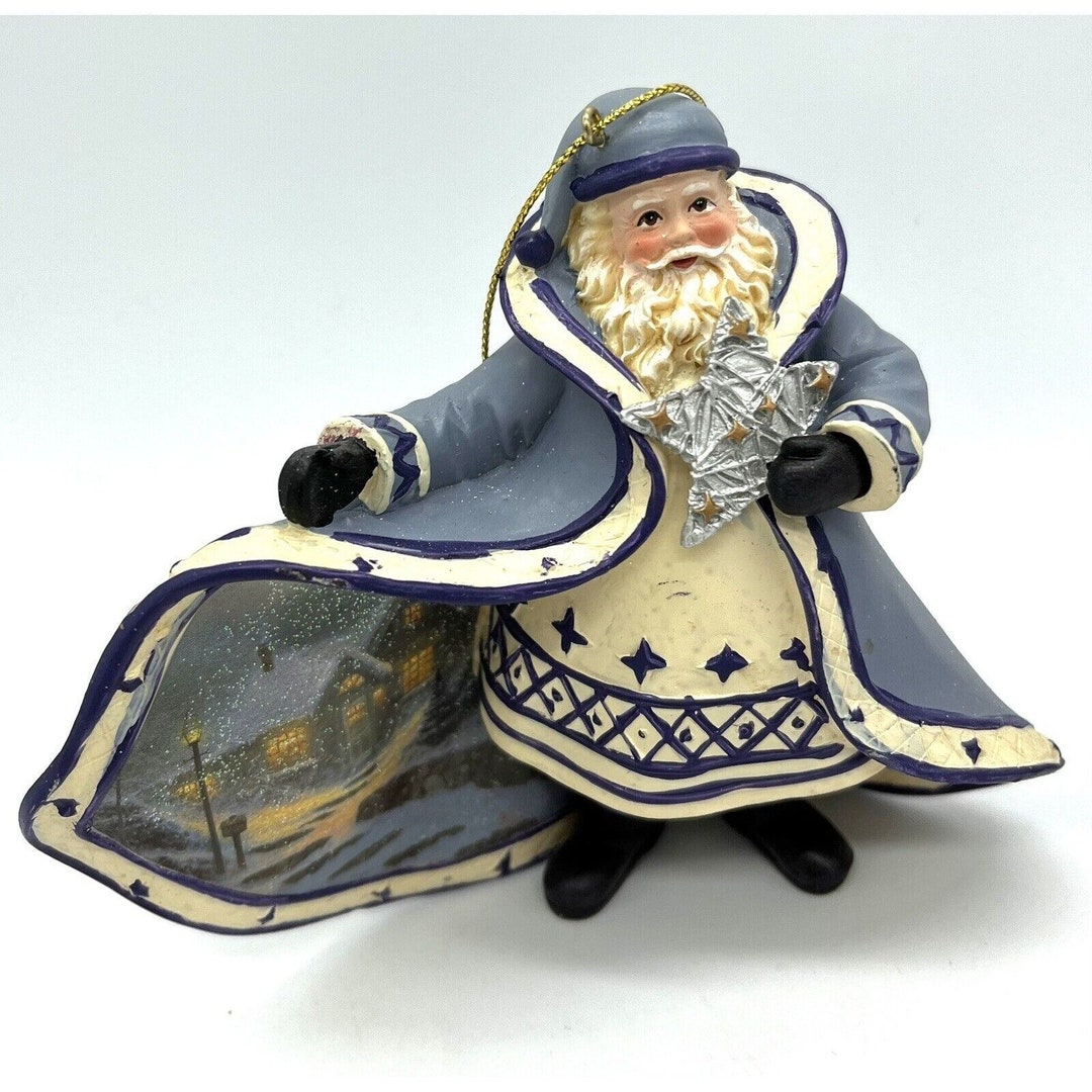 2003 Thomas Kinkade Old World Santa Ornament Ashton Drake Starry Winter ...