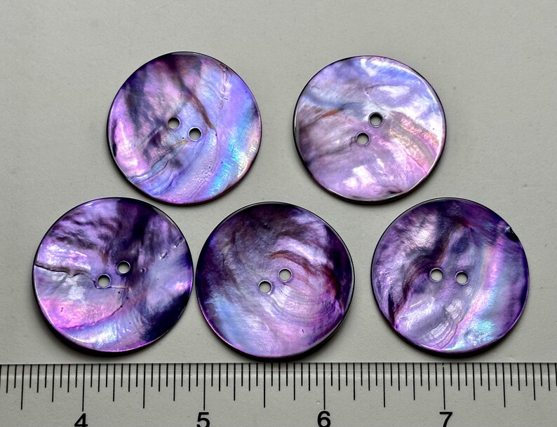 1 Set of 5 Vintage Purple Tinted Iridescent MOP Buttons 34mm #1234 - Etsy