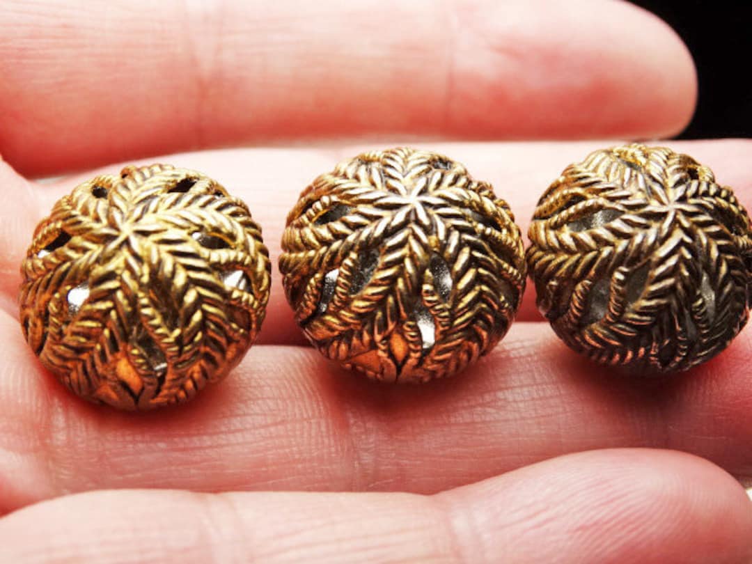 Victorian Era Brass Cricket Cage Twinkle Reflector Button #119 - Etsy