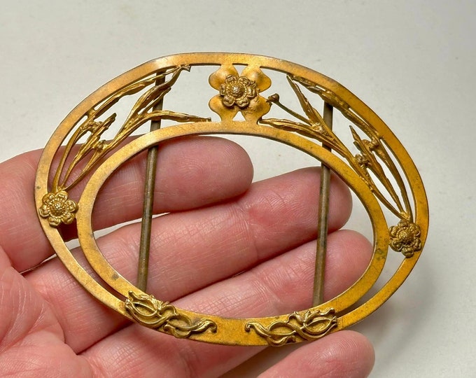 Victorian or Edwardian Large Brass Buckle or Sash Buckle #634 - Etsy