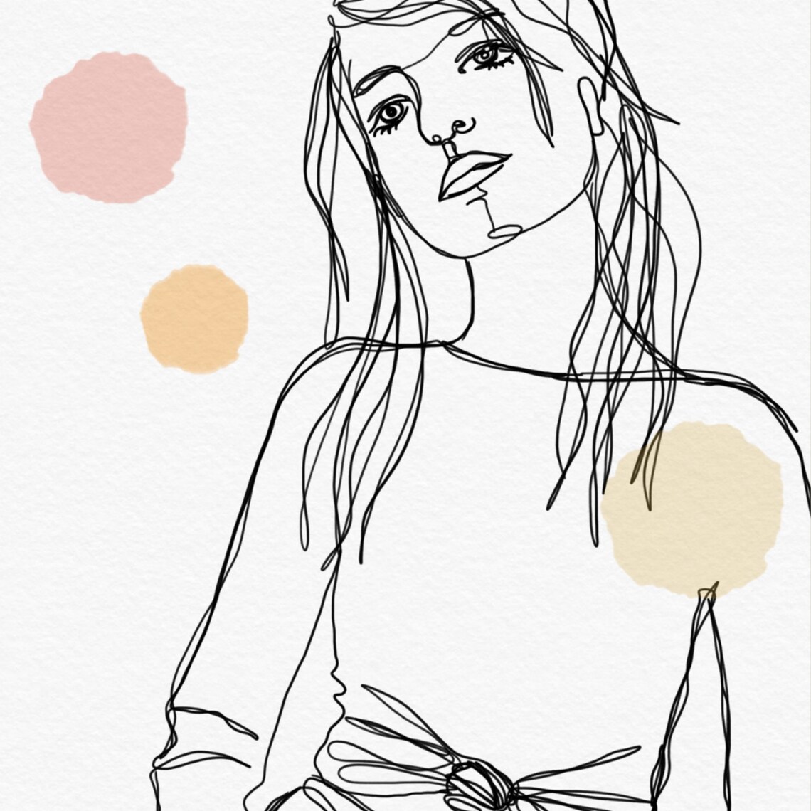 Personalized Custom Line Illustration Minimal Personalized Drawing ...