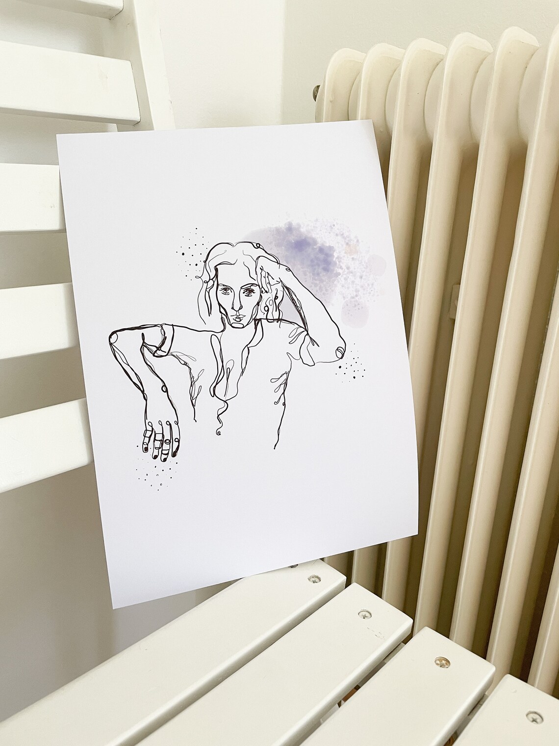 Damiano Maneskin Drawing / Contour Line Minimal Fine Art Drawing Rock ...