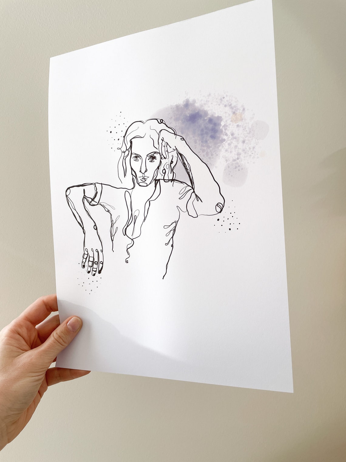 Damiano Maneskin Drawing / Contour Line Minimal Fine Art Drawing Rock ...