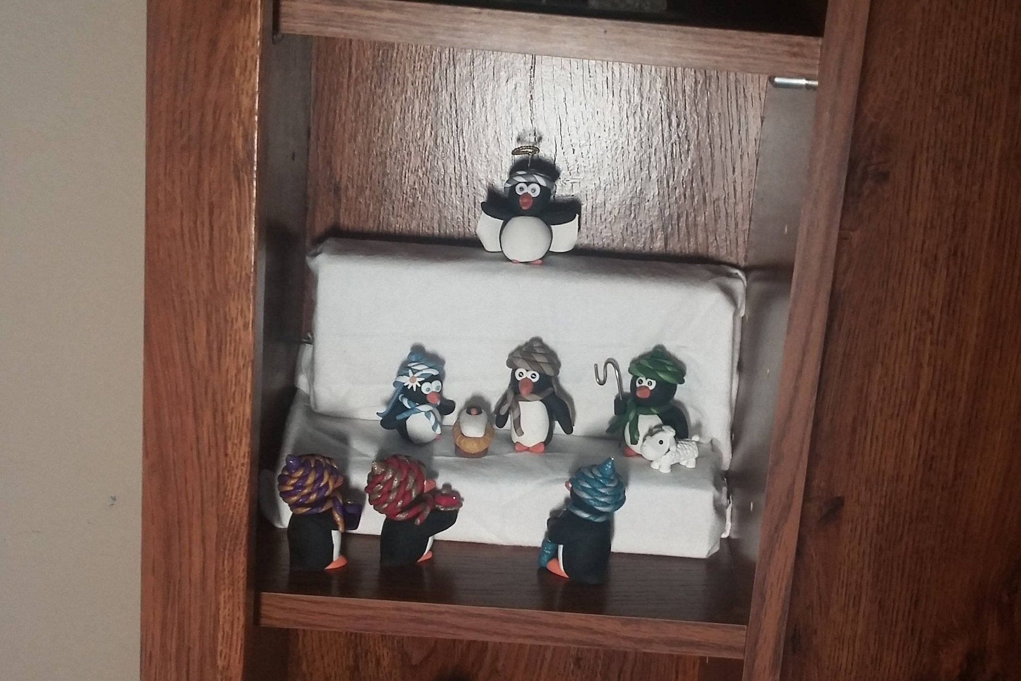 Penguin Nativity Set: Handcrafted, Unique, Polymer Clay Figurines ...