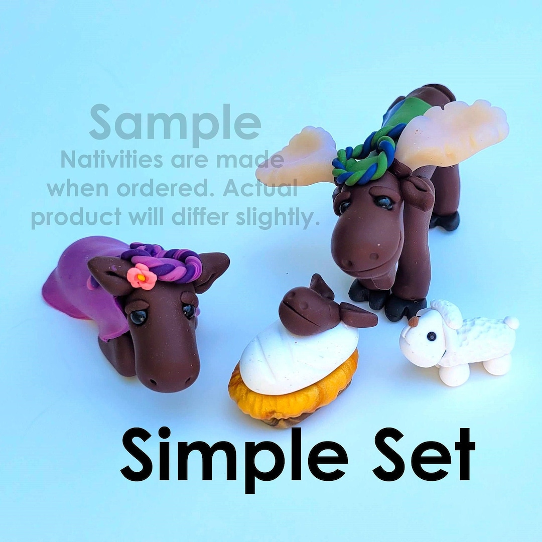 Moose Nativity - Etsy