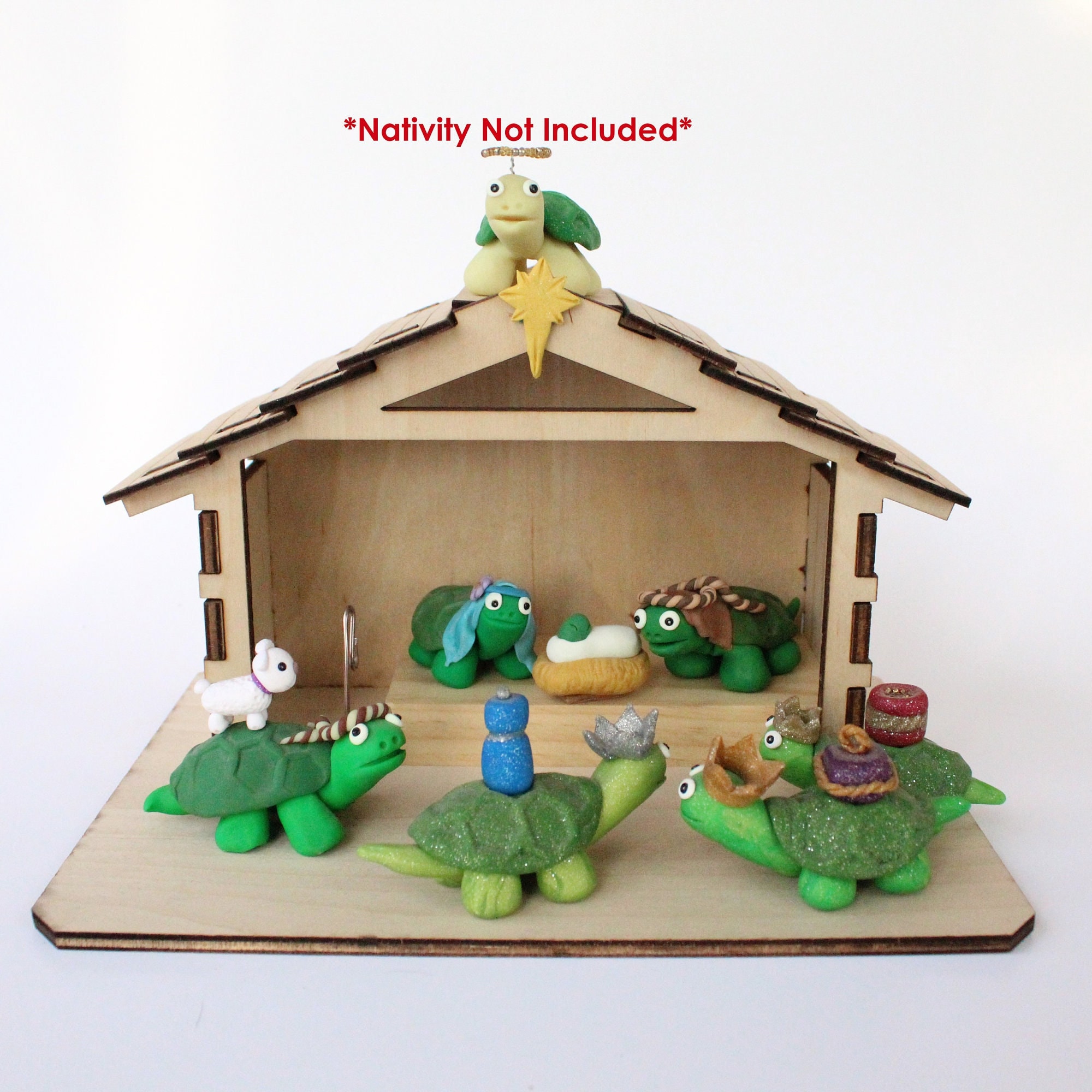 Nativity Stable: Wooden Manger Scene, Christmas Decor - Etsy