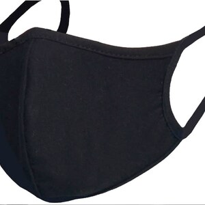 Women's Reusable Black Cotton Cloth Face Mask, Breathable, Washable, 3D ...