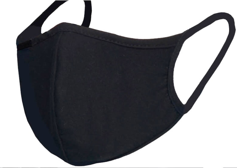 Women's Reusable Black Cotton Cloth Face Mask Breathable - Etsy