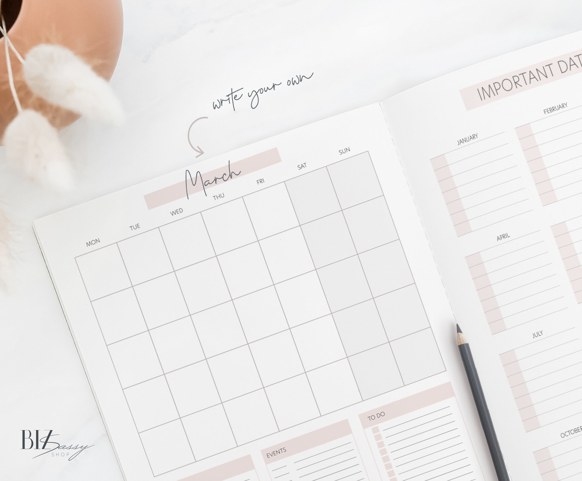 Printable Planner Bundle, Planner Printables, Undated Planner, Planner ...