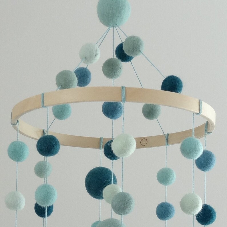 Baby Mobile/nursery Mobile/ceiling Mobile/turquoise Aqua Mint - Etsy