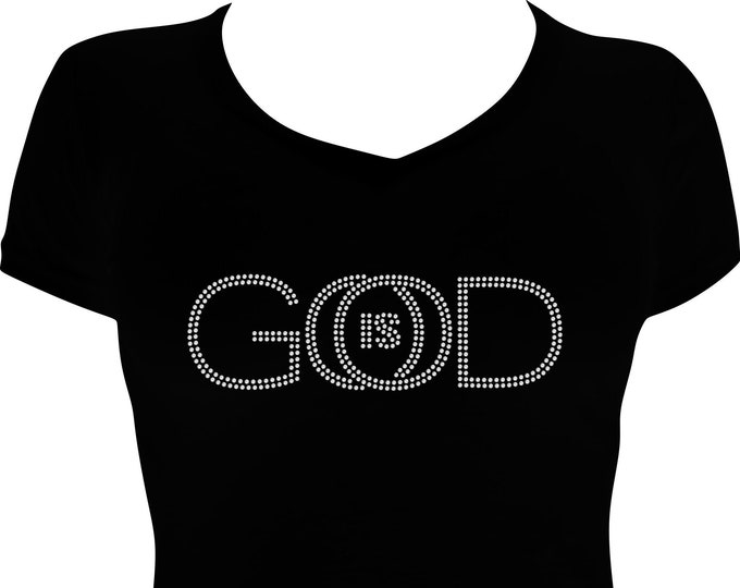 God is Good Bling Shirt, Bling Shirt, Rhinestone Bling Shirt, Shirt for ...