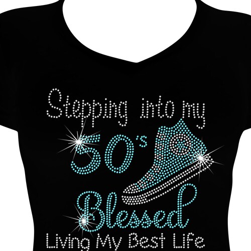 Chapter 50 Rhinestone Birthday Shirt Bling Shirt 50th - Etsy