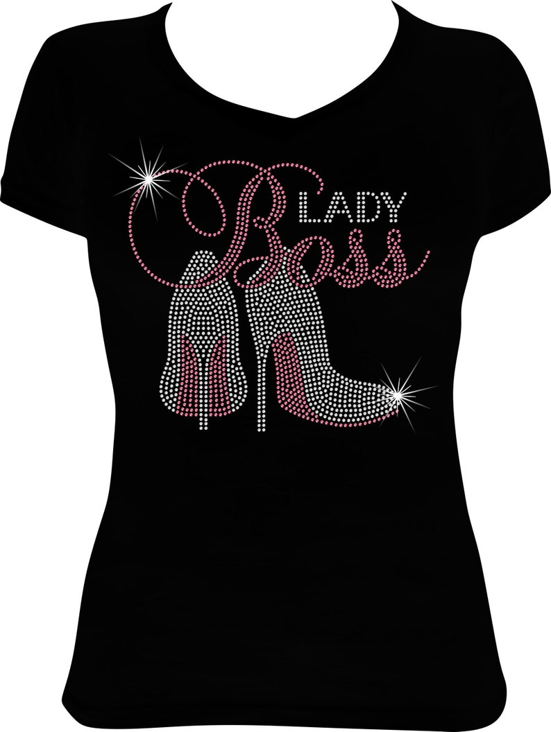 Lady Boss Bling Rhinestone Shirt Lady Boss Bling Shirt - Etsy
