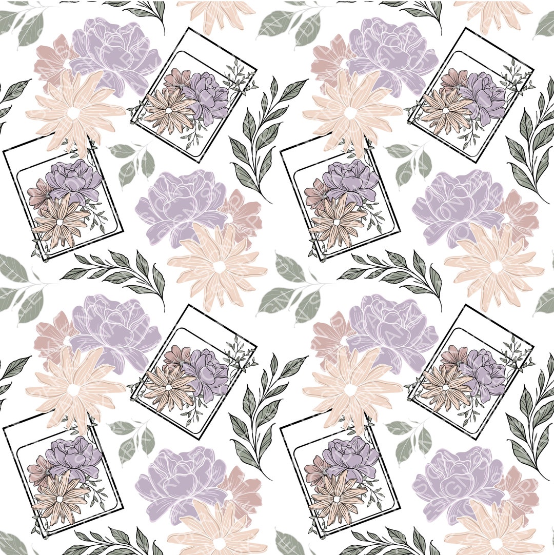 022 Floral Flowers Pattern Vinyl 12x12 Pattern - Etsy