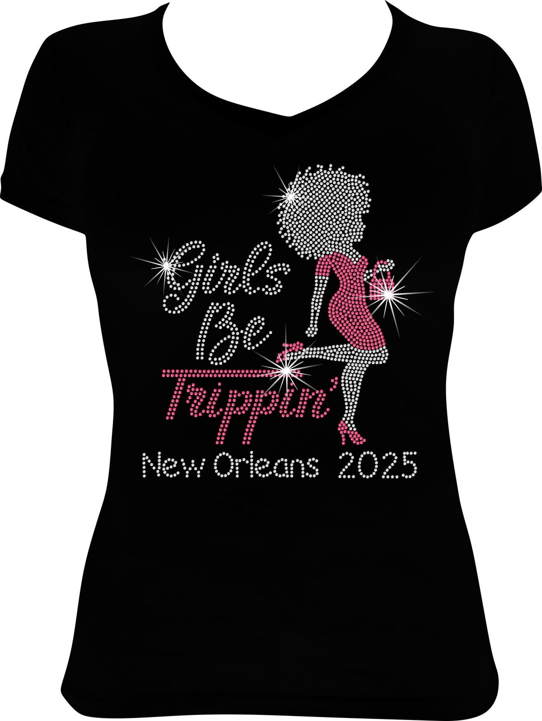 Girls Be Trippin' Girl T-shirt for Vacation, Bling Cruise & Fun Trip ...