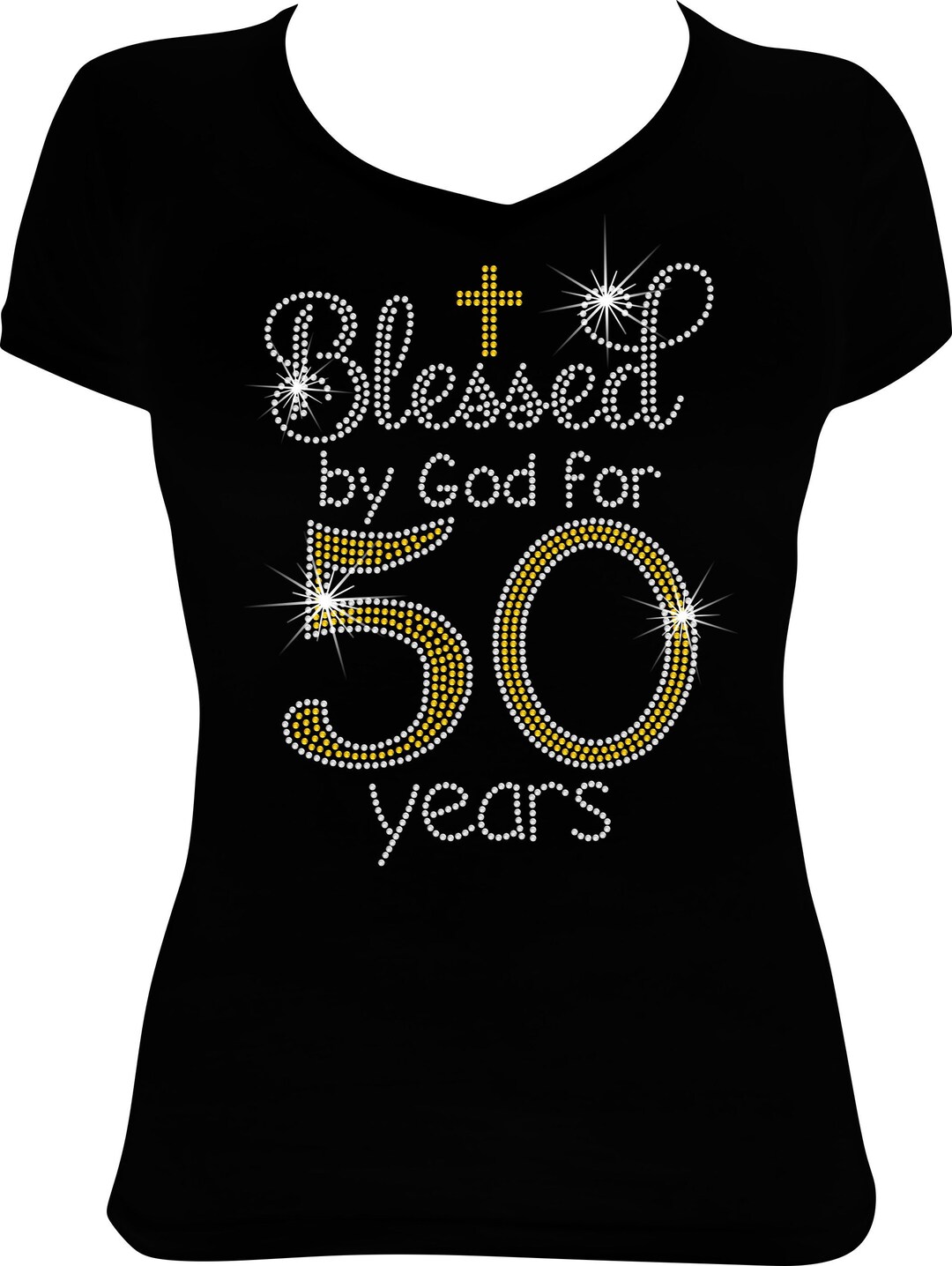 Blessed by God for any Age Years Bling Shirt Birthday - Etsy