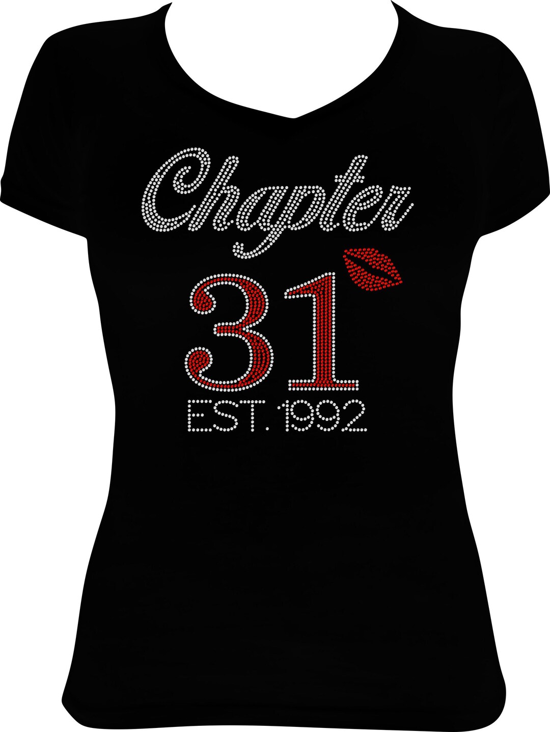 Chapter 31 Est any Year Bling Shirt, 31st Birthday Shirt, Rhinestone ...