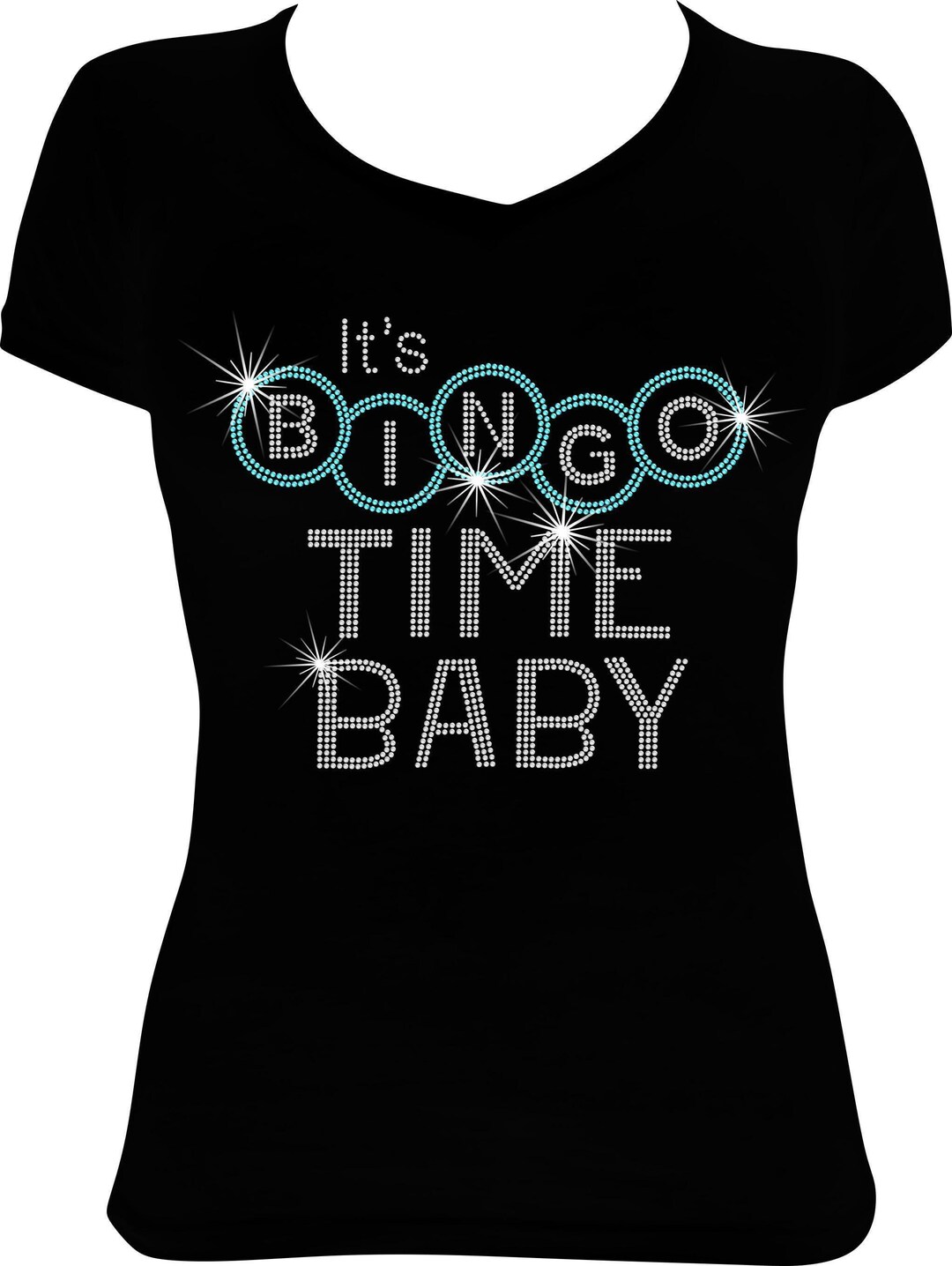 Its Bingo Time Baby Rhinestone Shirt, Bling Bingo Tee, Ladies ...