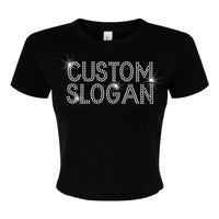 Custom Rhinestone Shirt: Personalized Bling Apparel - Etsy