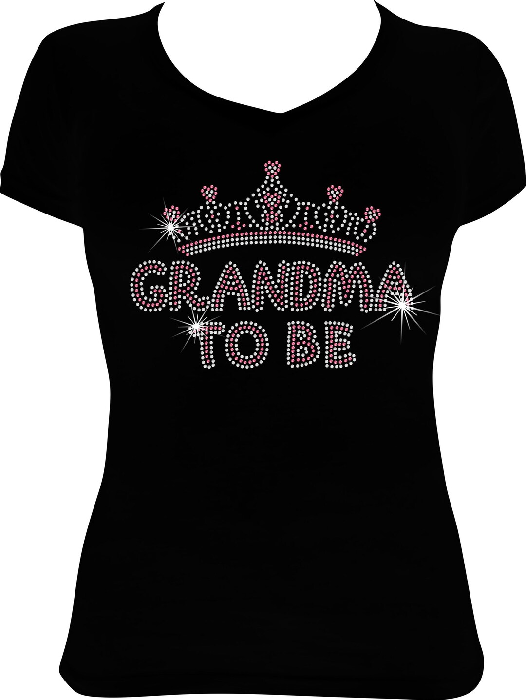 Grandma to Be Crown Bling Shirt, Grandma Tshirt, Grandma Bling Shirt ...