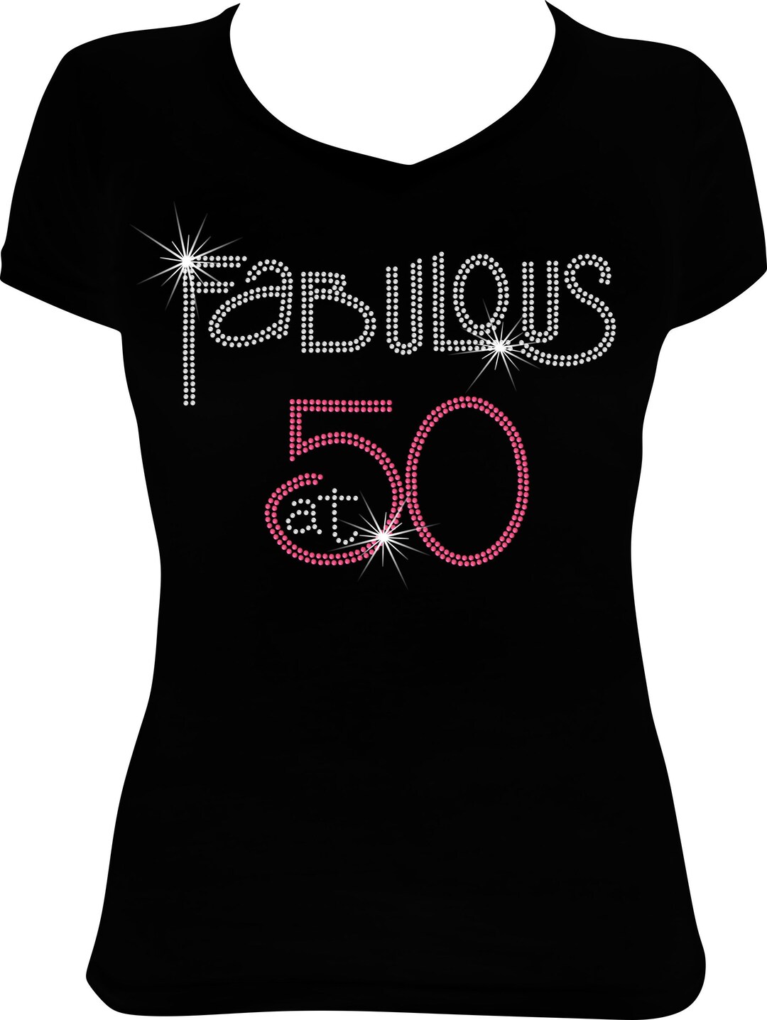 Fabulous At 50 Birthday Bling Shirt 50th Birthday Shirt Etsy