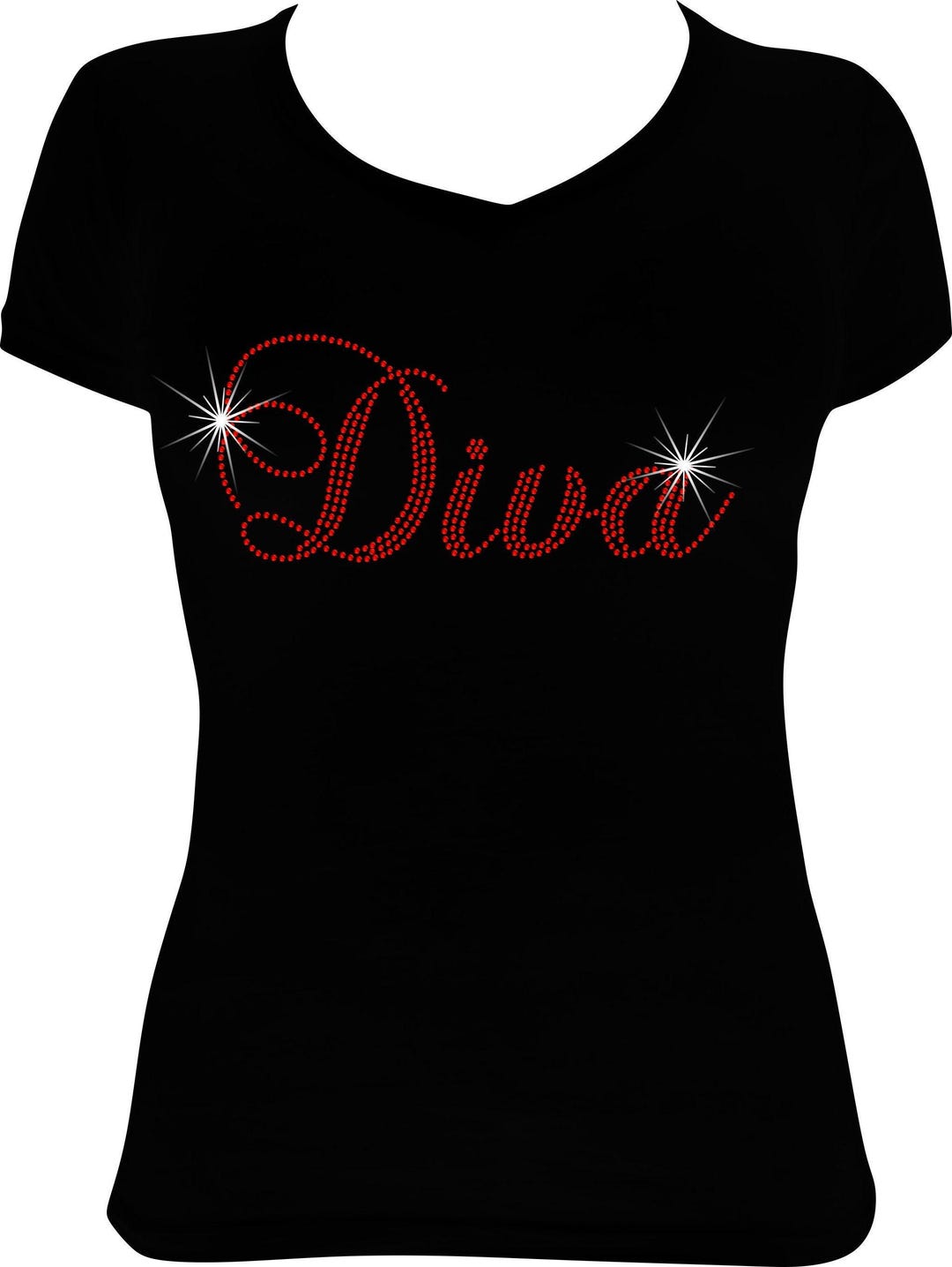 Diva Bling Shirt, Diva Rhinestone Shirt, Rhinestone Bling Shirt, Diva ...