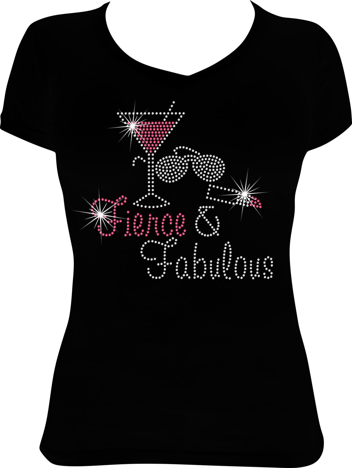 Fierce And Fabulous Martini Bling Shirt Fierce Bling Shirts Etsy