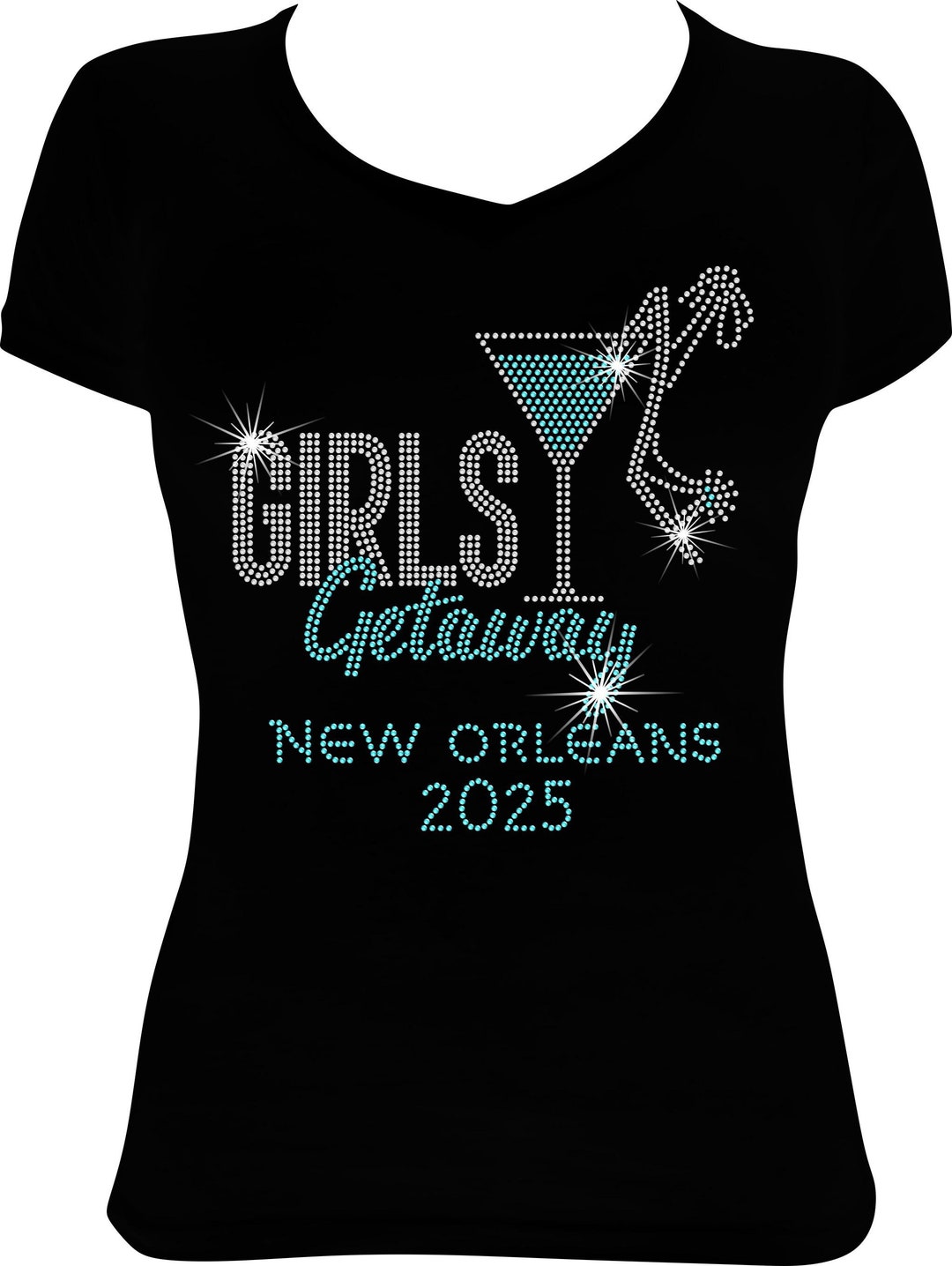 Girls Getaway New Orleans 2025 Bling Shirt, New Orleans Trip Shirt ...