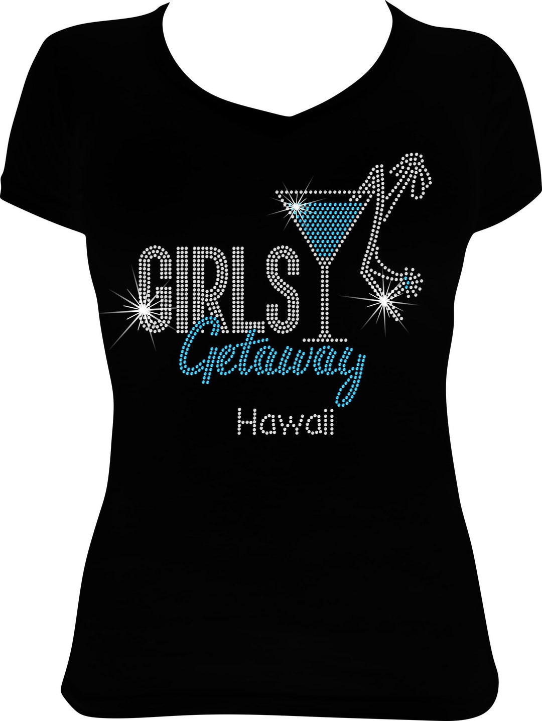 Girls Getaway Martini Bling Shirt, Girls Getaway Shirts, Girls Trip ...