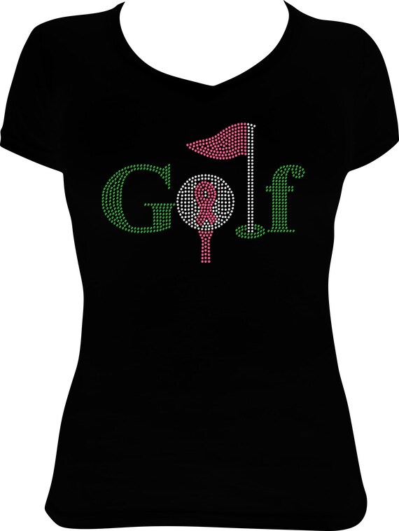 Golf Cancer Flag Bling Shirt Cancer Bling Shirt Bling Shirt - Etsy