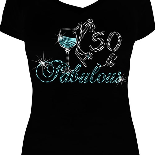 Chapter 50 Rhinestone Birthday Shirt Bling Shirt 50th - Etsy