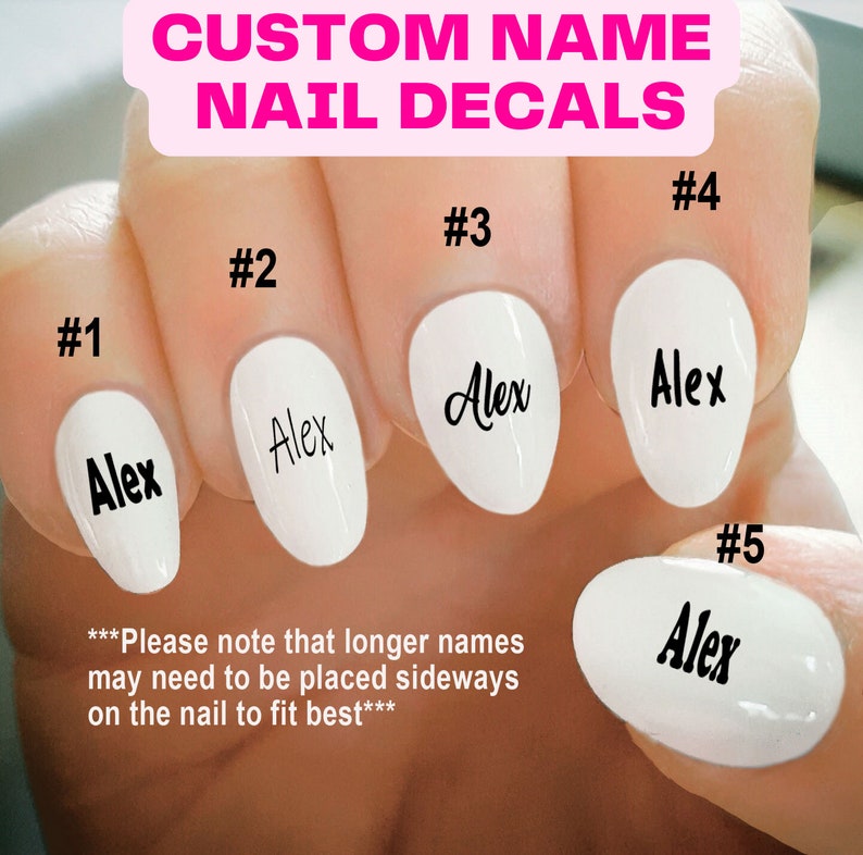 Nail Decals Custom Nail Decals Personalized Nail Decal - Etsy