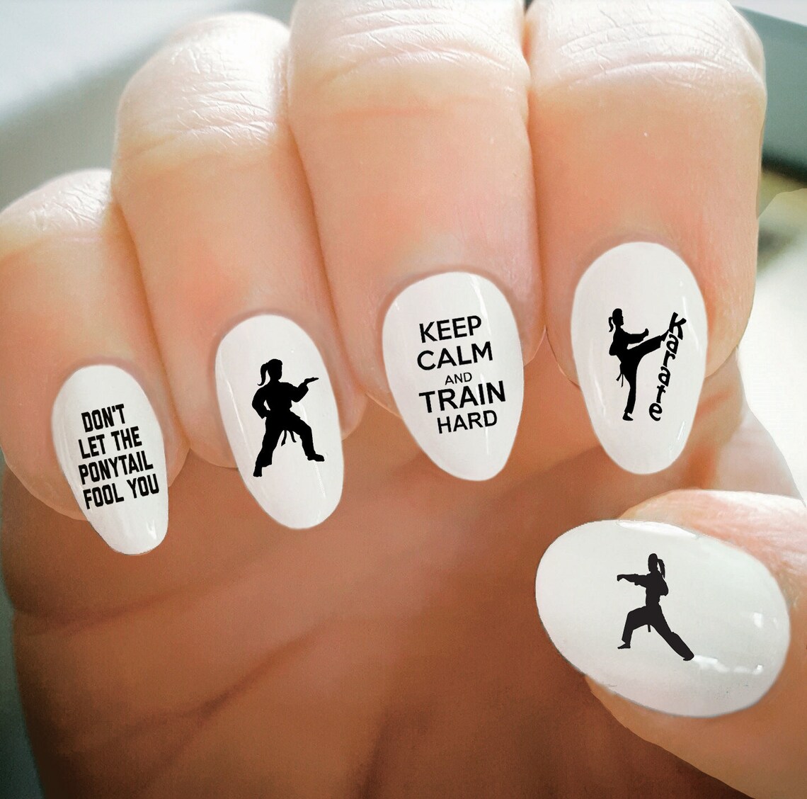 Nail Decals Martial Arts Nail Decals Karate Water Transfer - Etsy