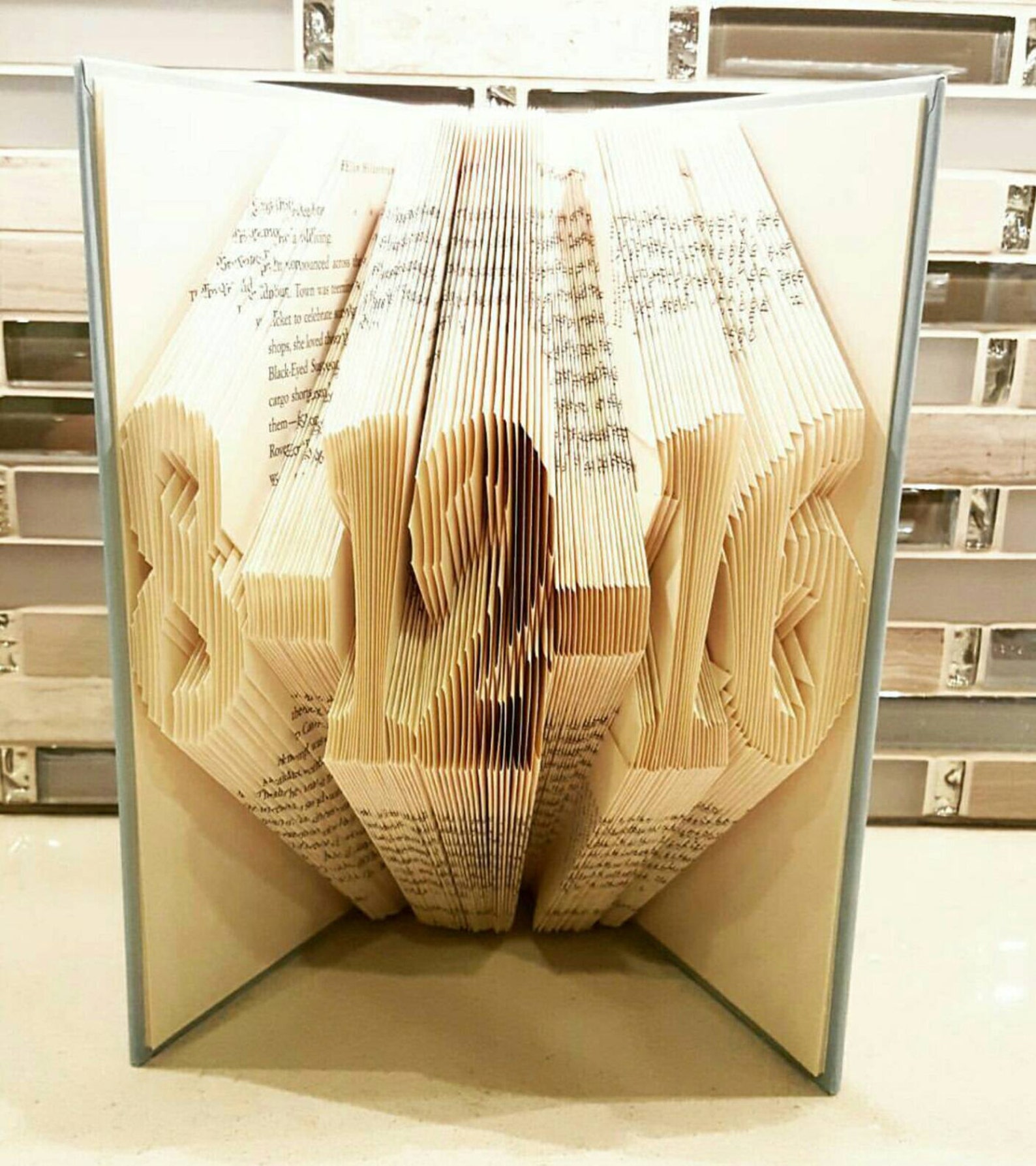 Folded Book Art Book Folding Small Font - Etsy