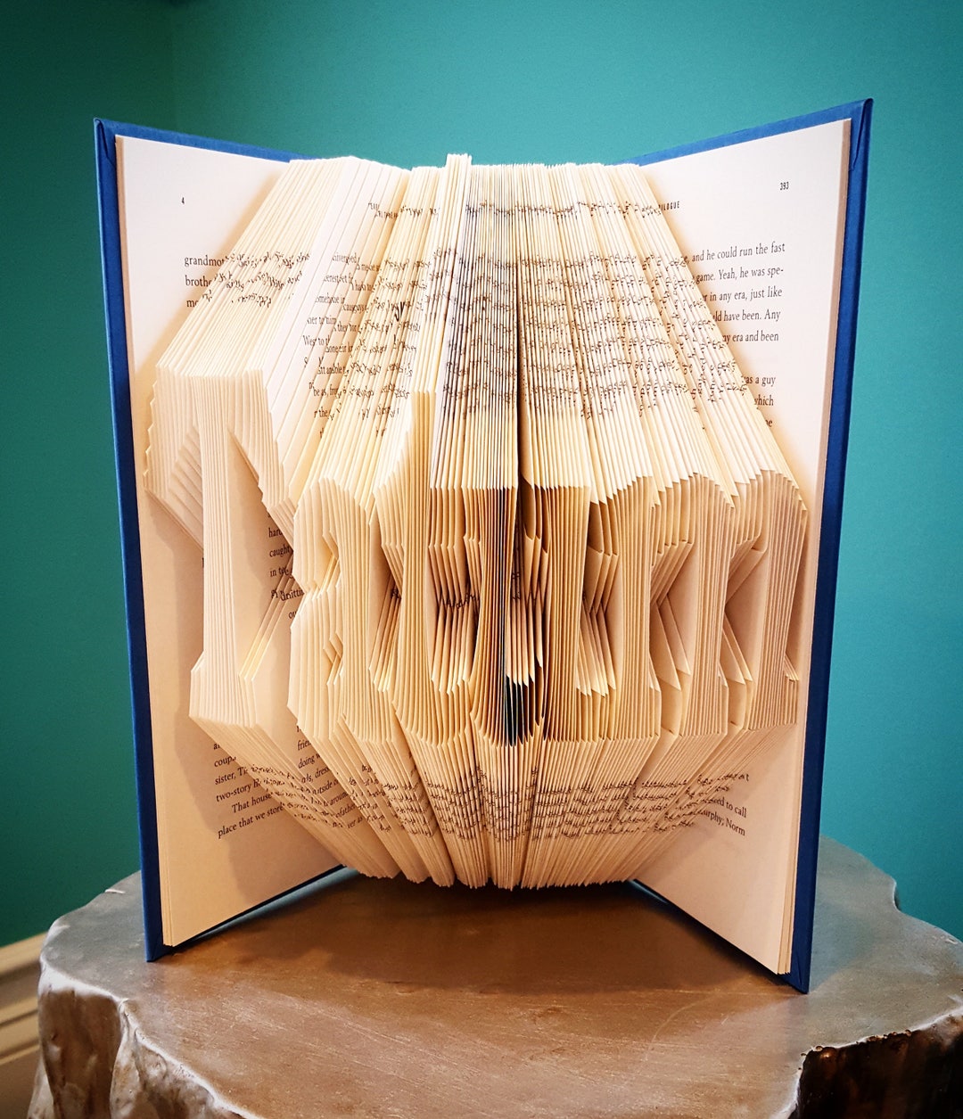 Folded Book Art, Book Folding, Small Font, Fold Book Art, Custom ...