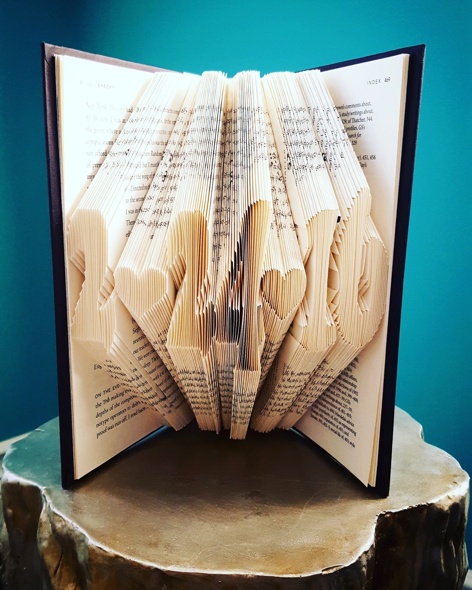 Folded Book Art Book Folding Small Font | Etsy