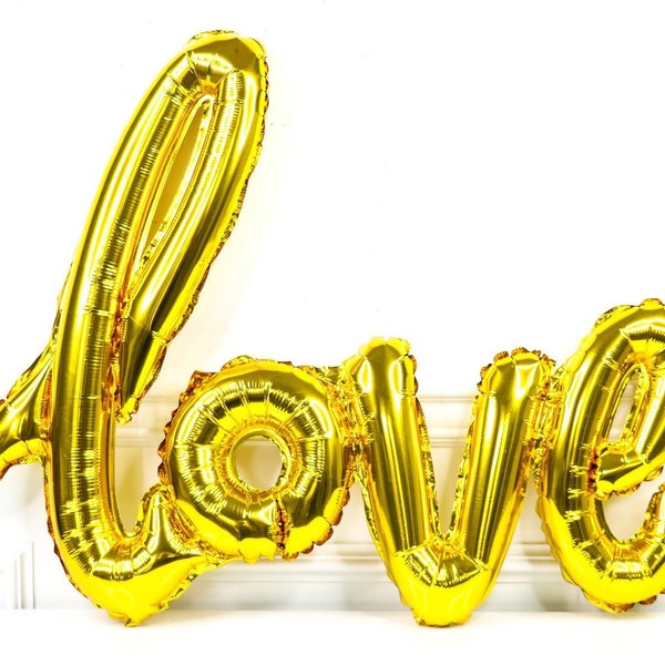 Love Script Balloon - Etsy