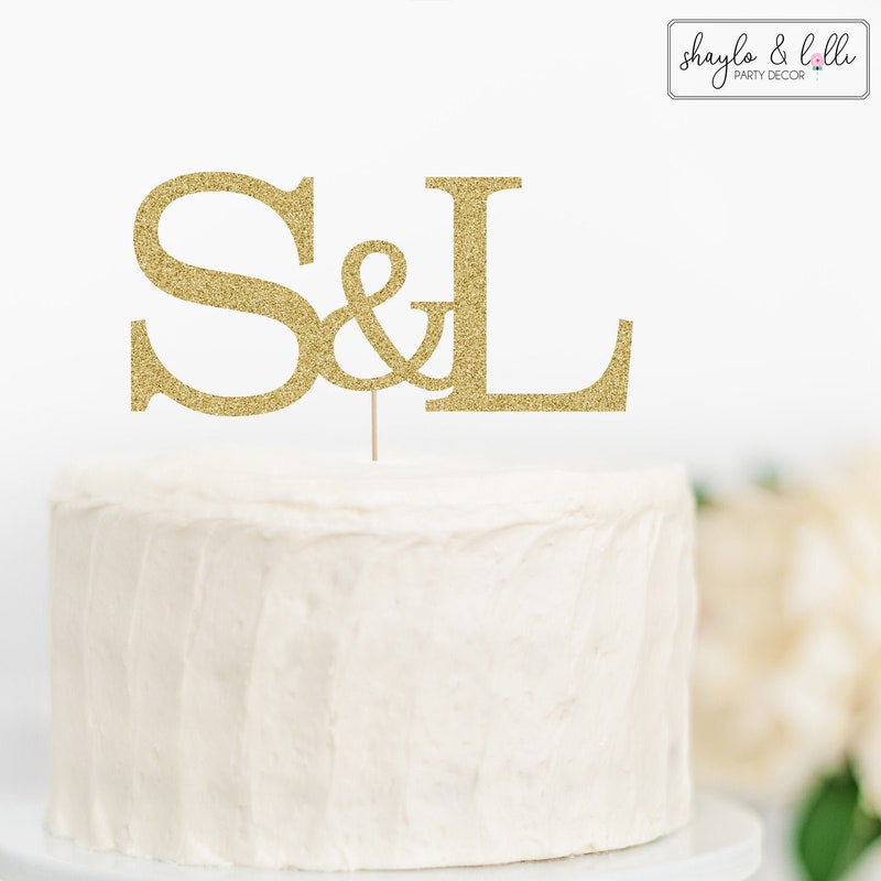 Initial Cake Topper - Etsy