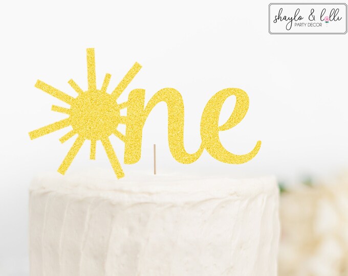 Sun One Cake Topper, Sun Themed 1st Birthday Cake Topper, You Are My ...