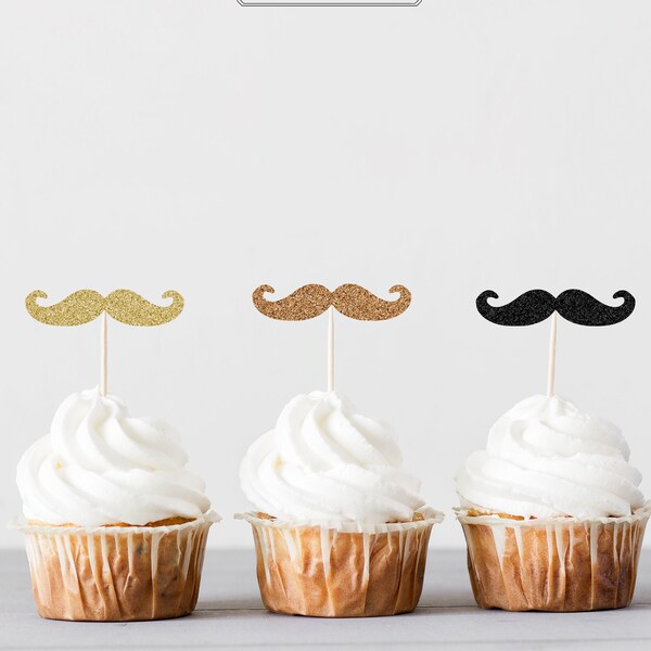 Mustache Cupcake Topper - Etsy