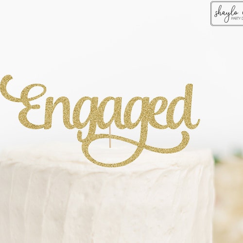 Custom Congrats Engagement Cake Topper Custom Names Engaged - Etsy