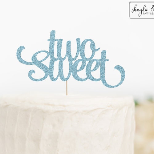 Two Sweet Cake Topper Donut Cake Topper Two Sweet Birthday - Etsy