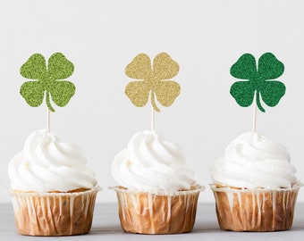 Shamrock Cupcake Toppers - Etsy