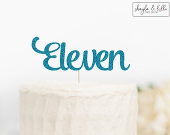 Acrylic 11th Birthday Years Loved Theme Childrens Cake Topper Party ...