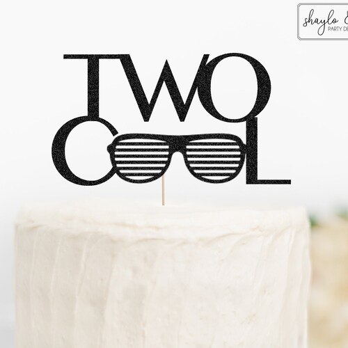 Two Cool Cake Topper Birthday Party Decorations 2 Peace Second - Etsy