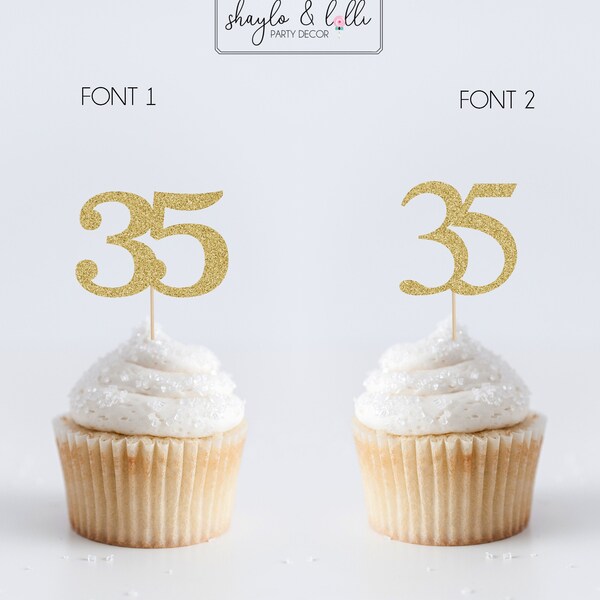 35 Birthday Cupcake Toppers - Etsy